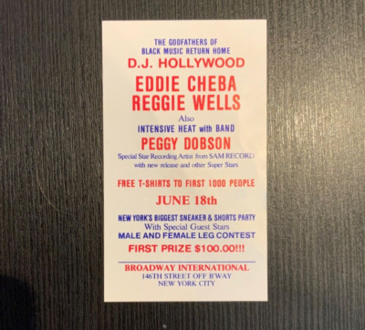 DJ Hollywood Eddie Cheba Reggie Wells Rare 80s Hip Hop Rap Flyer US OG ...