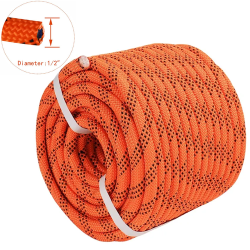 1/2"x100ft 8400lbs Arborist Tree Climbing Rope Braided Rigging ...