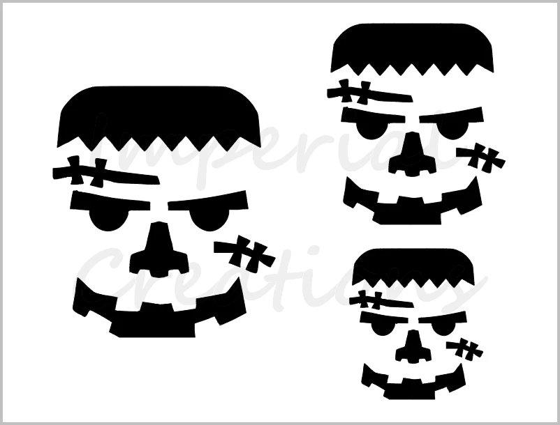 Frankenstein Pumpkin Carving Stencil