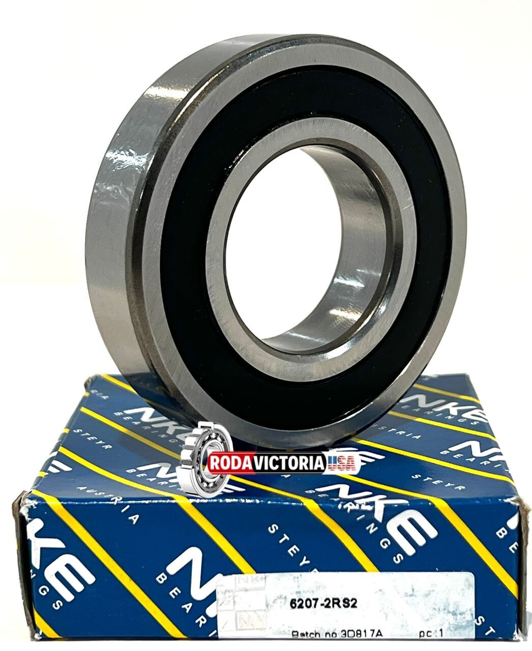 NKE 6207-2RS C3 Premium Sealed Ball Bearing 35x72x17mm 6207DDU 6207LLU ...