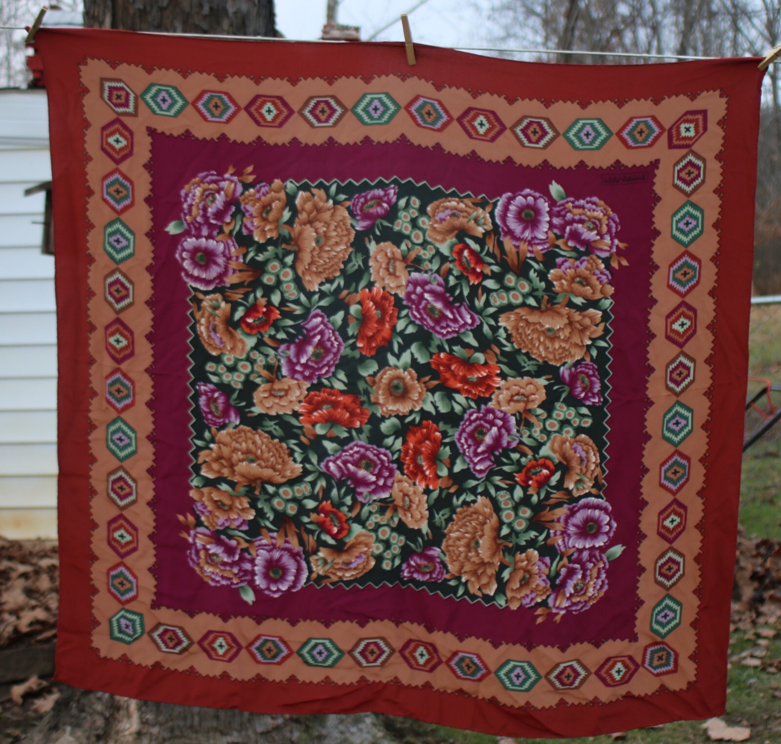 Vintage Sandra Roth Southwestern Floral 100% Pure Sil… - Gem