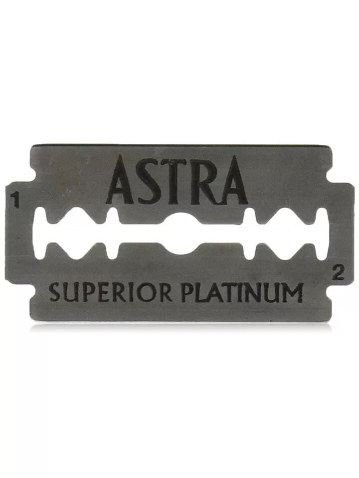100 Astra Superior Platinum Double Edge Shaving Razor Blades For Safety ...