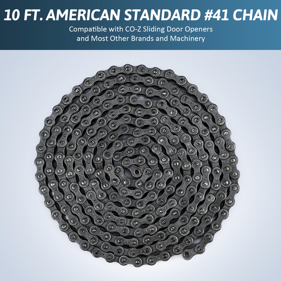 41 Roller Chain for Gate Openers Doors with 2 Links 10ft Gate Chain ...