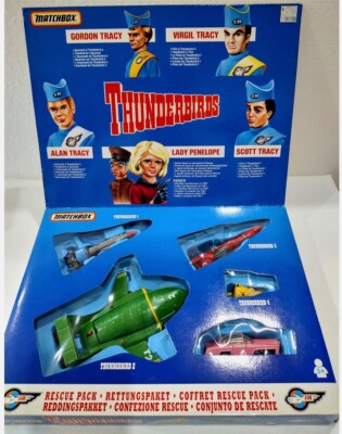Thunderbirds Rescue Pack Set Of Five Die-Cast Vehicle. Box has shelf ...