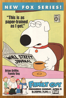 1999 Family Guy TV Series Promo Vintage Print Ad/Poster Retro Cartoon ...
