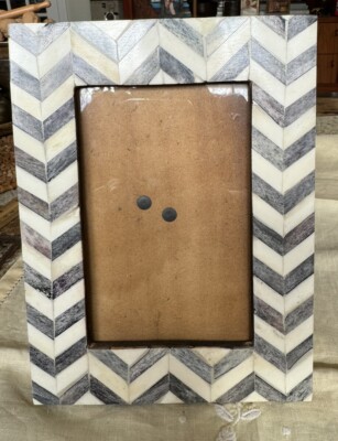4"x6" Chevron Design Bone Inlay Photo Frame Picture Frame 6”x 8”, Made ...