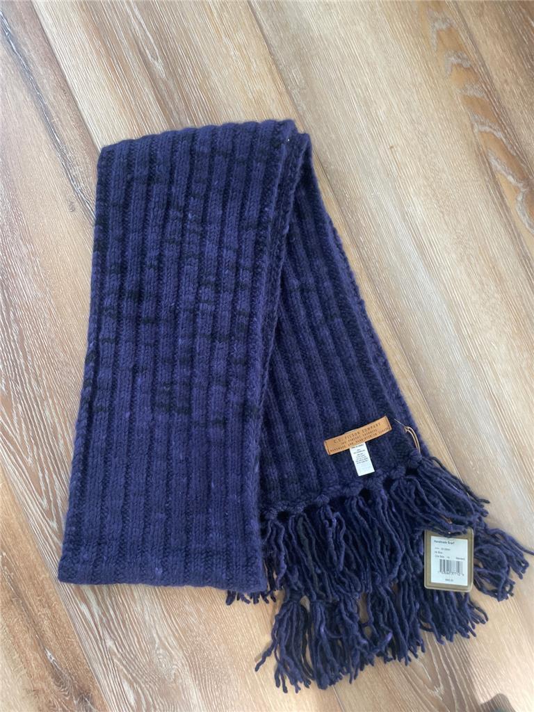 Filson 100% Cashmere Wool Scarf Hand Woven Ink Blue Made in Canada MSRP ...