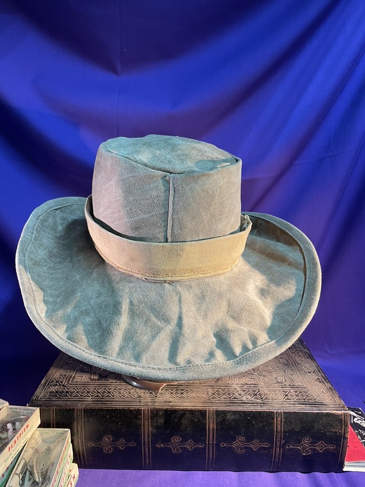 Cowboy Hat 7 5/8 XL upcycled tent fabric water proof | eBay