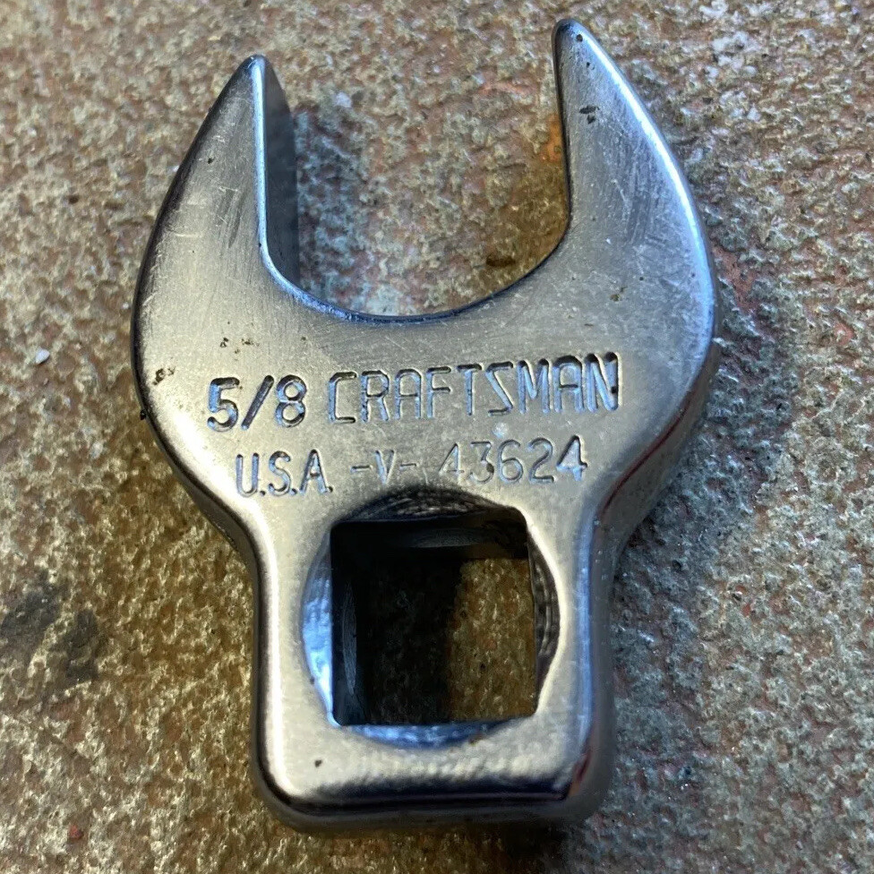 5/8" Craftsman SAE Crow Foot Open End 3/8" Drive Wrench 43624 -V- USA ...