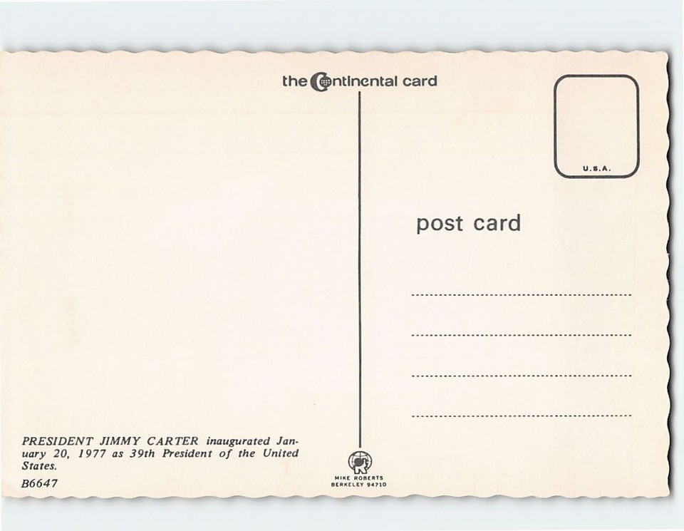 Postcard President Jimmy Carter | eBay