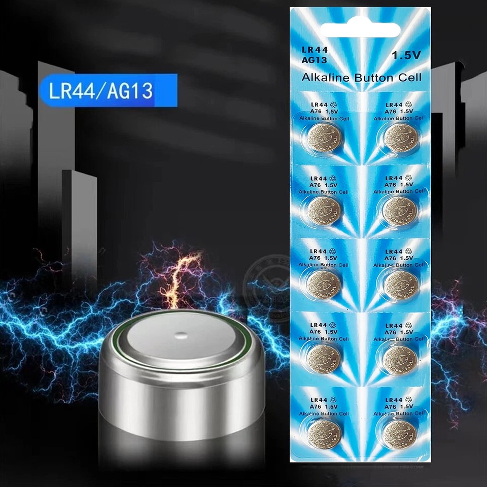 10Pcs AG13 LR44 A76 357 357A LR1154 SR1154 SR44 1.5V Button Battery ...