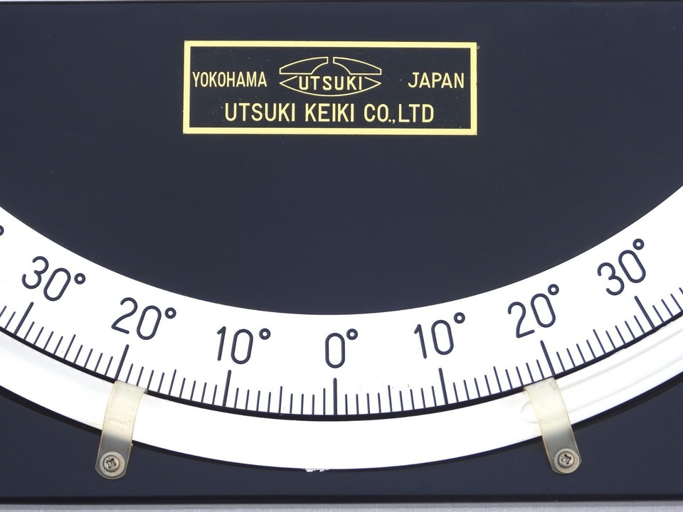LARGE YOKOHAMA UTSUKI SHIPS SUBMARINE GLASS TUBE CLINOMETER LEVEL ...