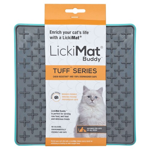LickiMat Buddy Tuff Cat Turchese, Tappetino Anti-Sgocciolamento Per ...