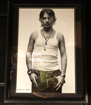 Johnny Depp Classic Portrait Collectable Black Frame dbl. Blk.Mat 33 1/ ...