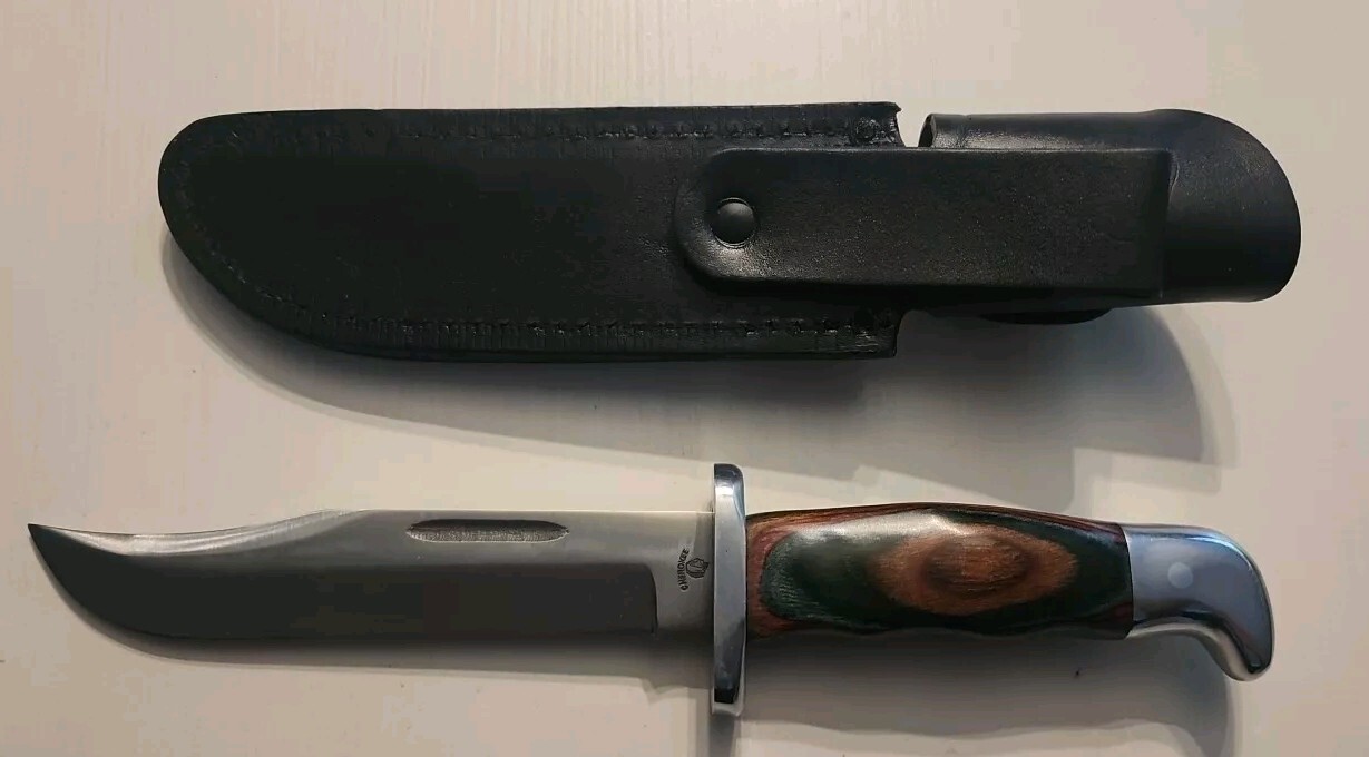 NEW! Vintage Cherokee Hardwood 6 inch long BLADE BOWIE Buck Style KNIFE ...