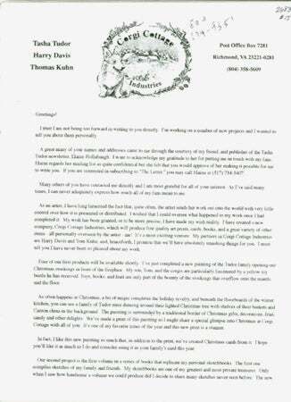 Tasha Tudor / Greetings I trust I am not being too forward Tasha Tudor ...