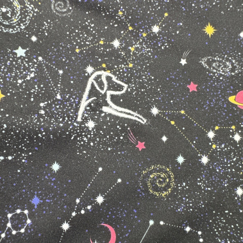 Rhoback Black Galaxy Outer Space Print Stretch Performance Golf Polo ...