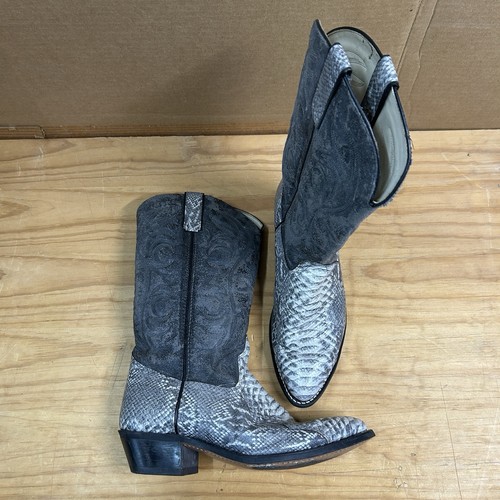 VTG WESTEX Exoctic Leather Cowboy Boots | Sz 10.5W | Snakeskin Suede ...