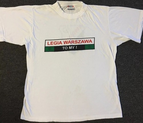Vtg 90s Legia Warsaw Faded Football Shirt S Poland World Cup FIFA FC ...