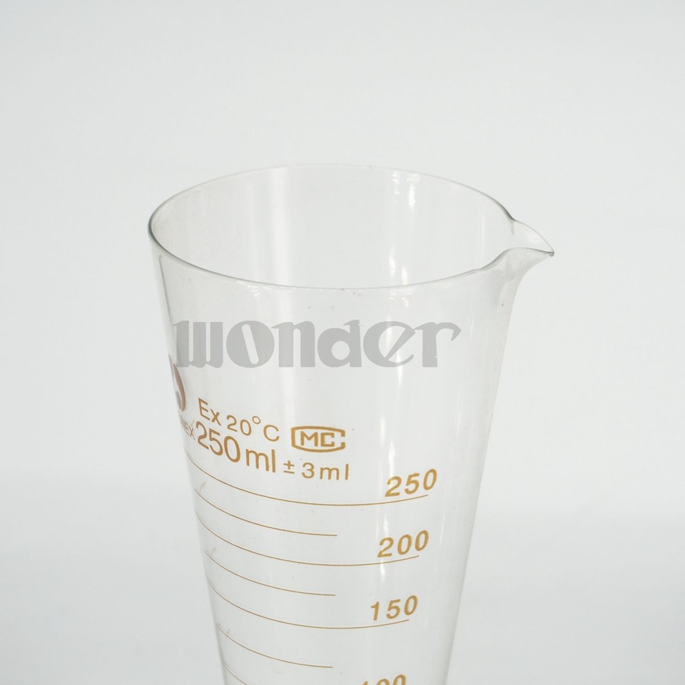 250ml Lab Glass Footed Apothecary Measuring Beaker Conical Graduated ...