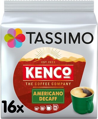Tassimo Kenco Americano Decaf Coffee Pods (Pack of 5, Total 80 Coffee ...