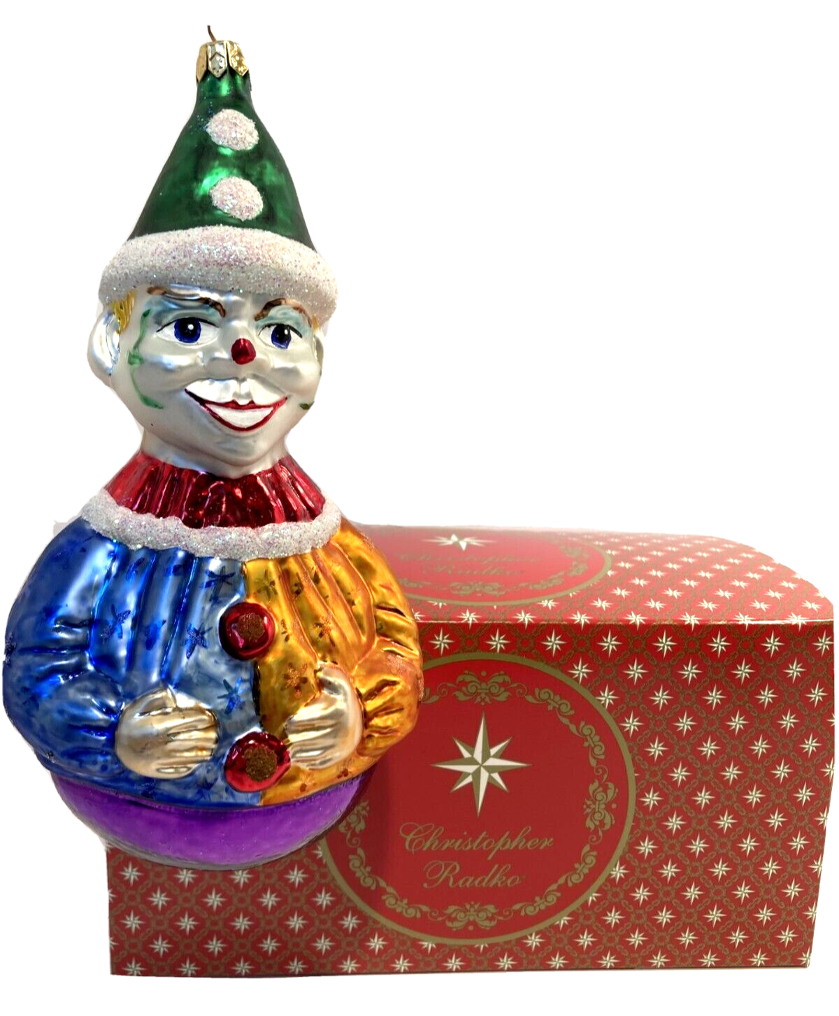 Christopher Radko Willy Wobble Roly Poly Clown, 7 3/4"x4", Estate ...