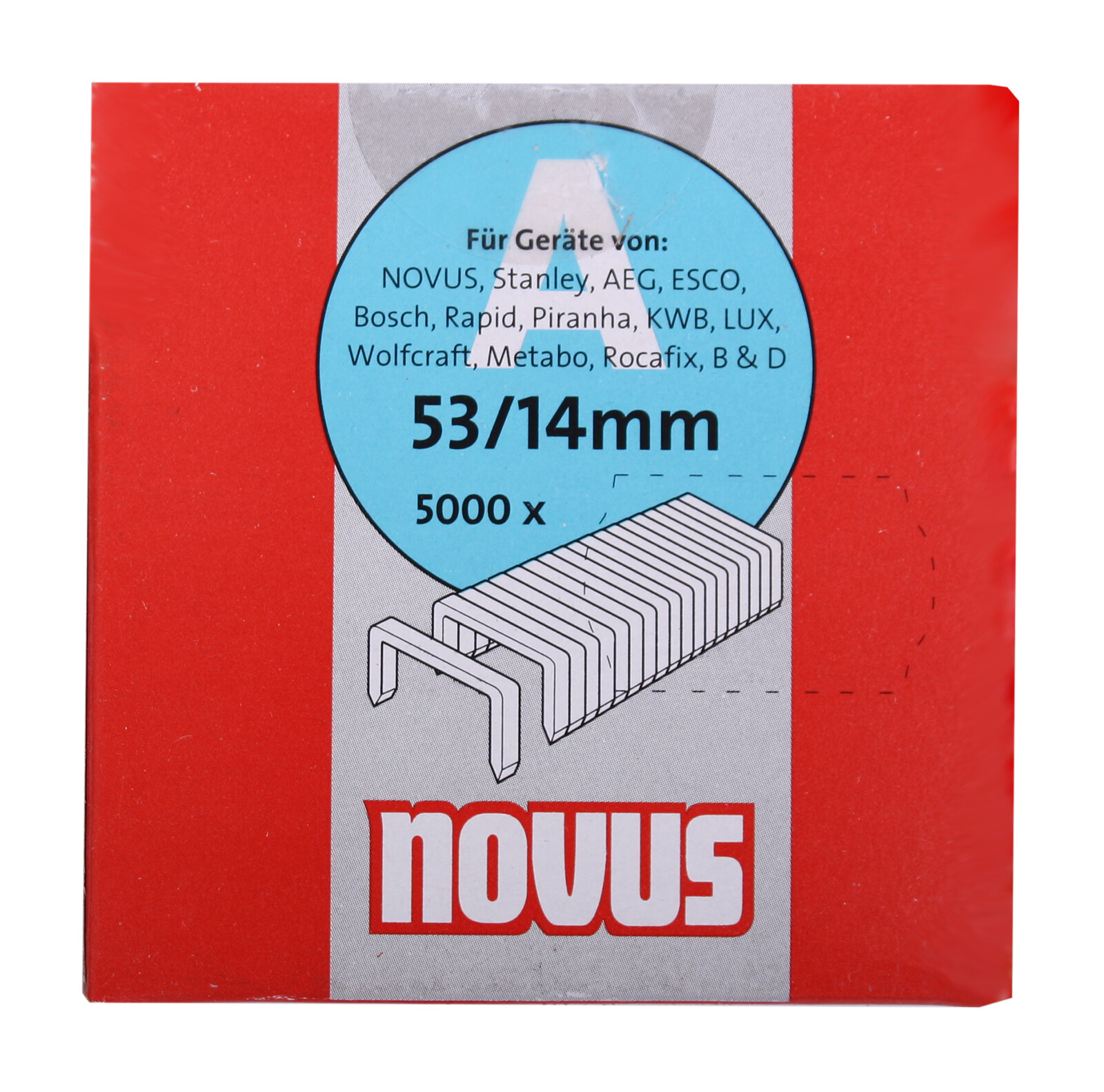 Tackerklammern Typ A 53 novus / 6 mm - 14 mm / Stahl superhart / 1000 ...