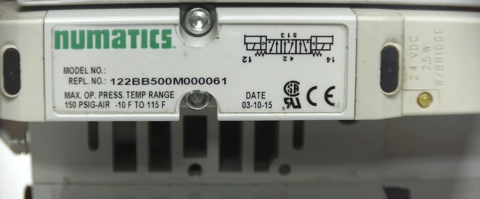 NUMATICS #240-173 Sourcing Valve Manifold (4 Positions 2 Valves) | eBay
