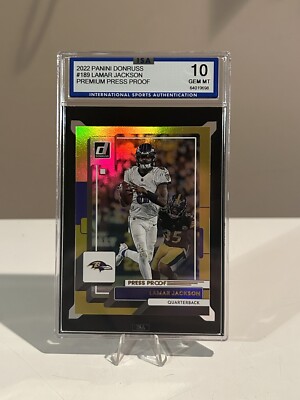 Lamar Jackson 2022 Donruss Gold Holo Press Proof Premium GEM MT ISA 10 ...
