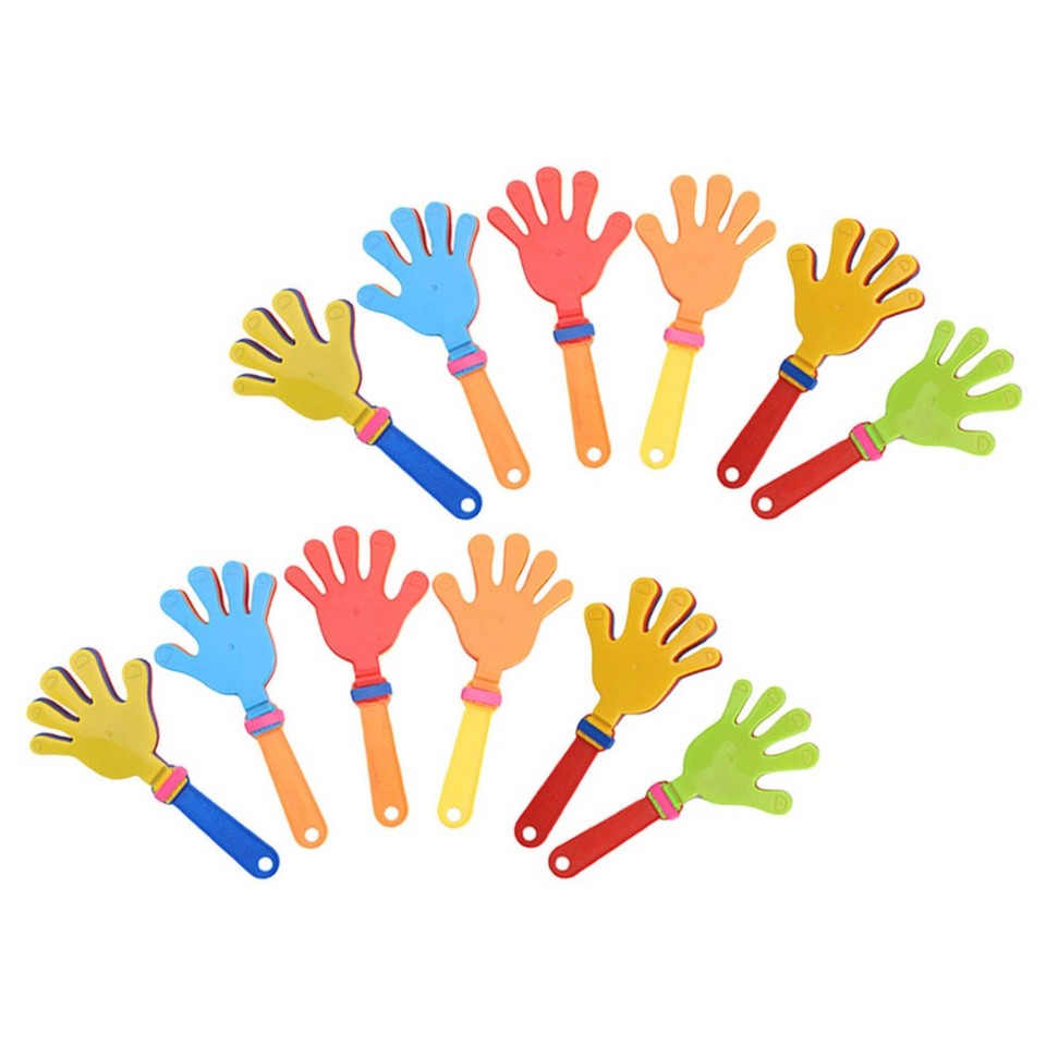 12 Pcs Cheering Noise Maker Party Supplies Colored Hand Clappers | eBay ...