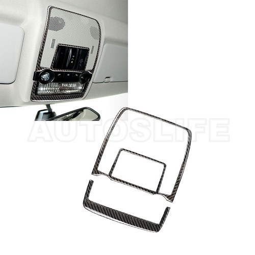 Carbon Fiber Inner Front Reading Light Trim Cover For BMW X5 X6 E70 E71 ...