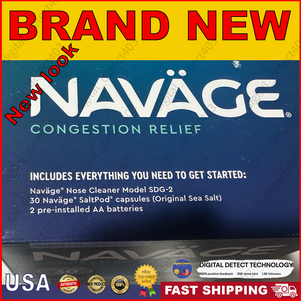 NAVAGE NOSE CLEANER MODEL SDG2 Navage with 30 Solt Pods Now with BRAND ...
