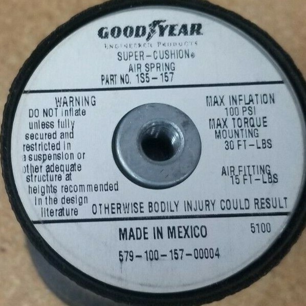 Cab Air Spring PAI# FAS-5088 Ref.# Goodyear 1S5-157 Firestone W02-358 ...