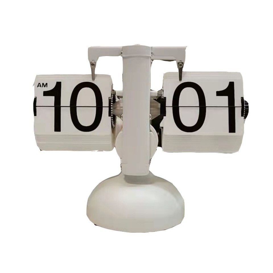 Retro Digital Flip Page Clock Automatic Page Turning Quartz Time Clocks ...