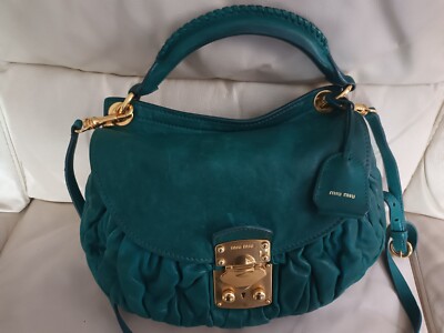Mui Mui Designer Tote Handbag Turquoise Brand New Without Tags | eBay UK
