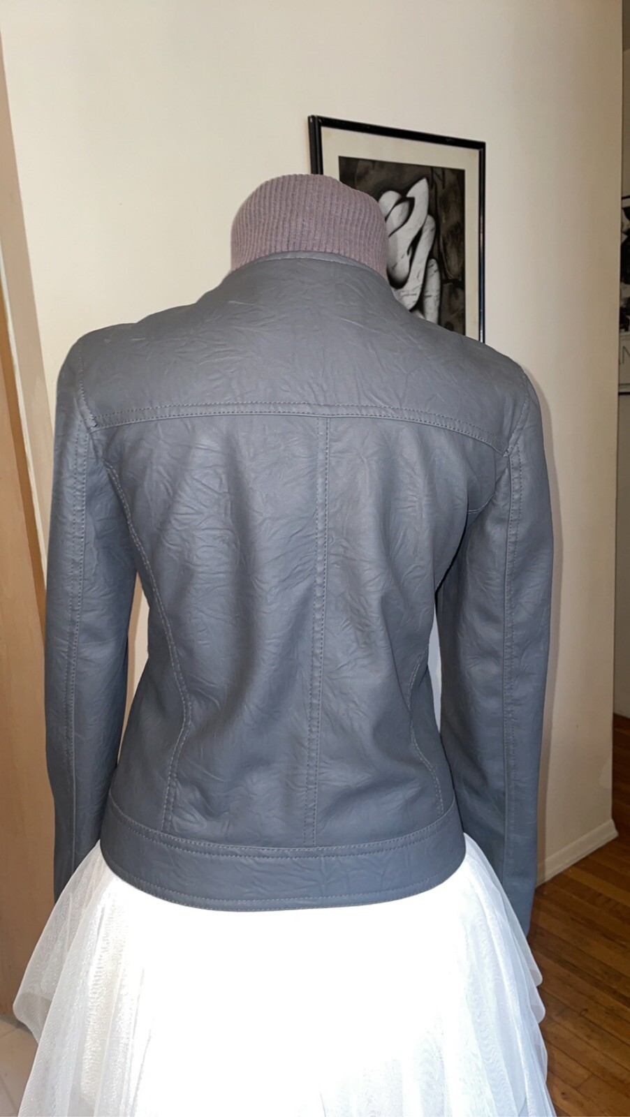 Zara TRF Collection Faux Leather Biker moto Jacket G… - Gem