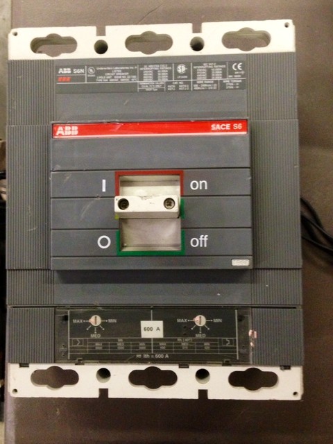 S6N ABB Circuit Breaker 600A 2 Pole with 24VAC/DC Shunt and Aux ...