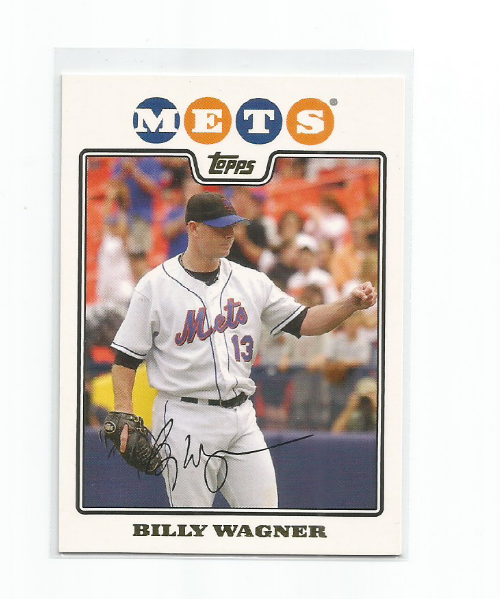 BILLY WAGNER (New York Mets) 2008 TOPPS GOLD FOIL PARALLEL CARD #65 | eBay