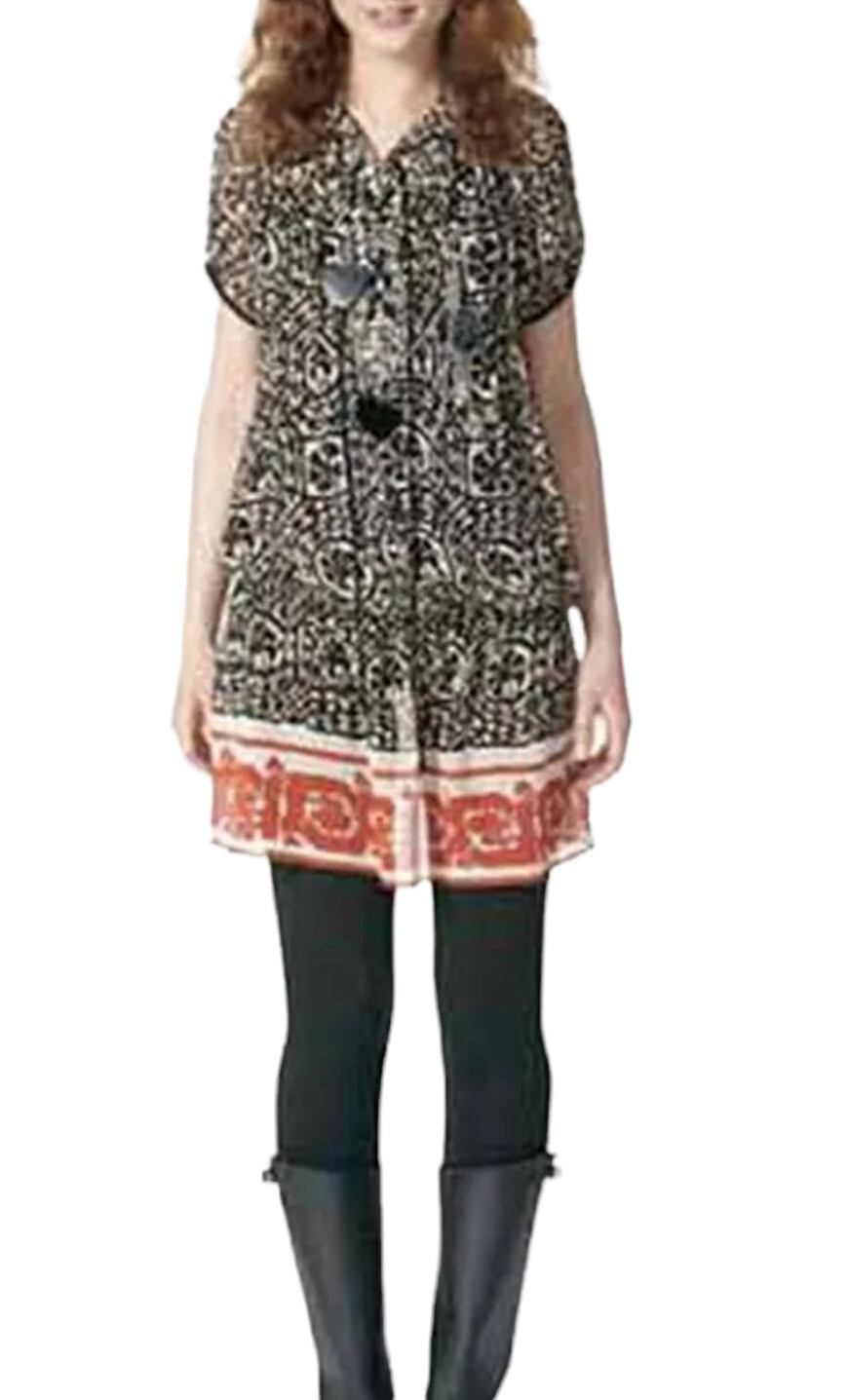 ANNA SUI x TARGET Sheer SILK PSYCHEDELIC Art FLORAL … - Gem