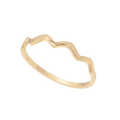 Flat Wavy Ring/Zig Zag Ring/Ripple Ring/14K Gold Thin Wavy Ring/Stacking Ring | eBay