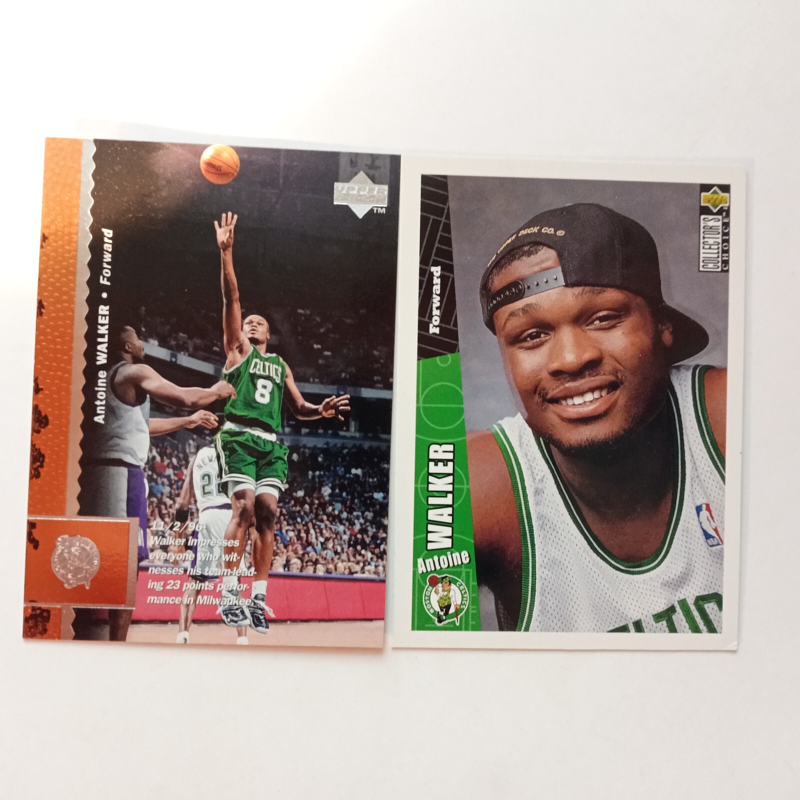Antoine Walker 1996-97 Upper Deck #187 & 1996-97 UD CC #211 (2) Rookies ...