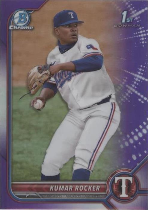 2022 Bowman Draft - Chrome Kumar Rocker #BDC-164 Purple Refractor /250 ...