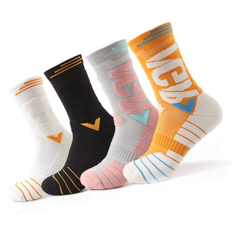 3 Pairs Professional Sports Socks Sweat Absorbing Thick Basketball ...