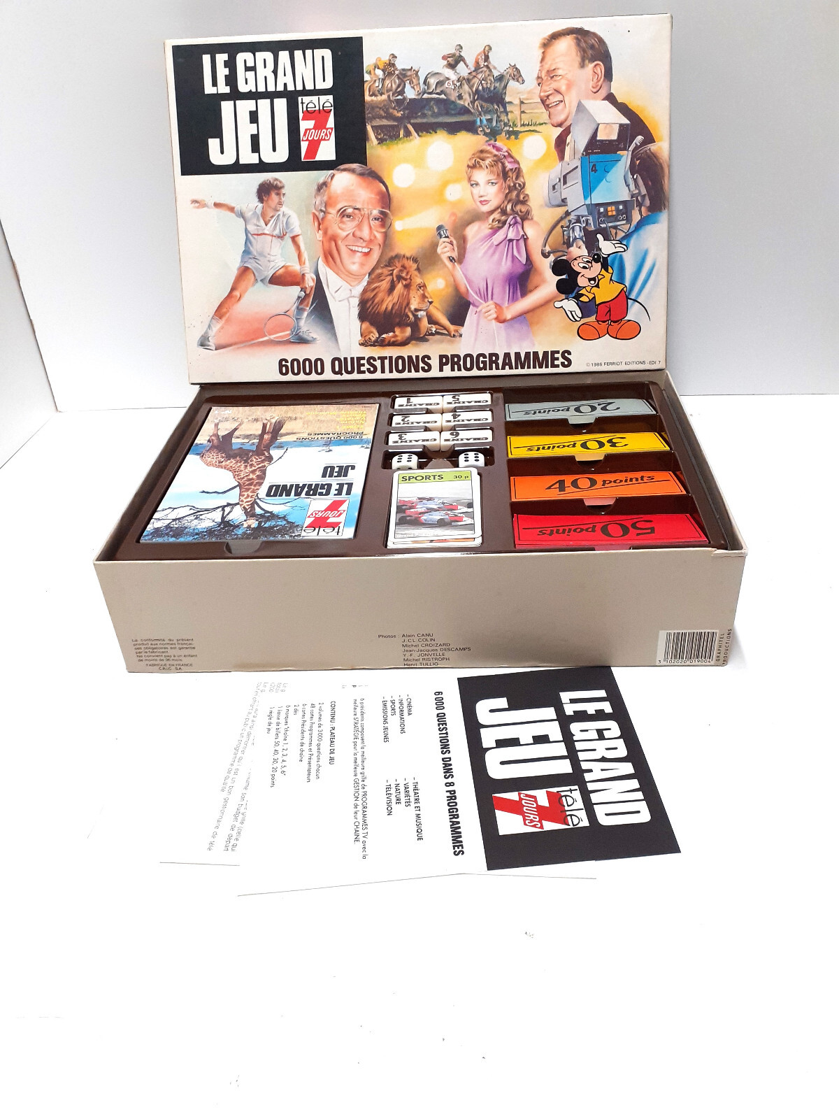 LE GRAND JEU télé 7 JOURS TV acteurs présentateur chaine cinéma 1980 ...