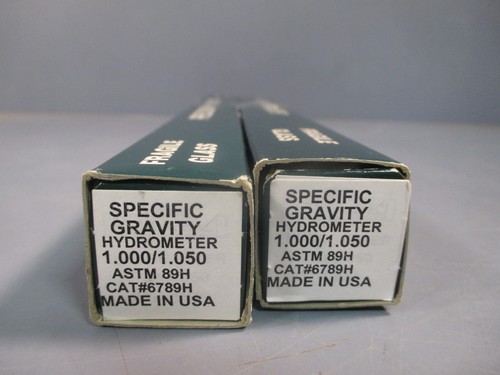 Lot of 2 Bellwether Specific Gravity Hydrometer 1.000/1.050 ASTM 89H ...