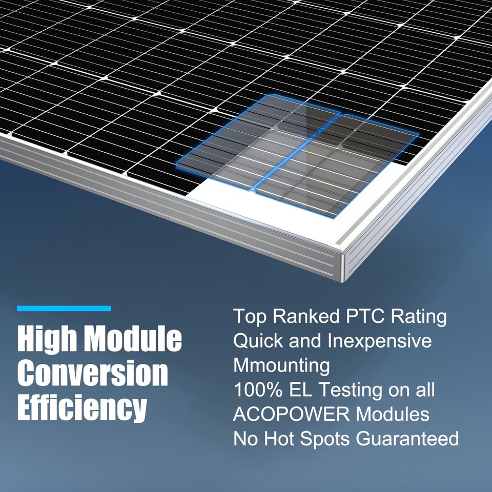 Solar Panel 200W 24 Volt 9BB Cell,Mono High Efficiency 200 Watt PV ...