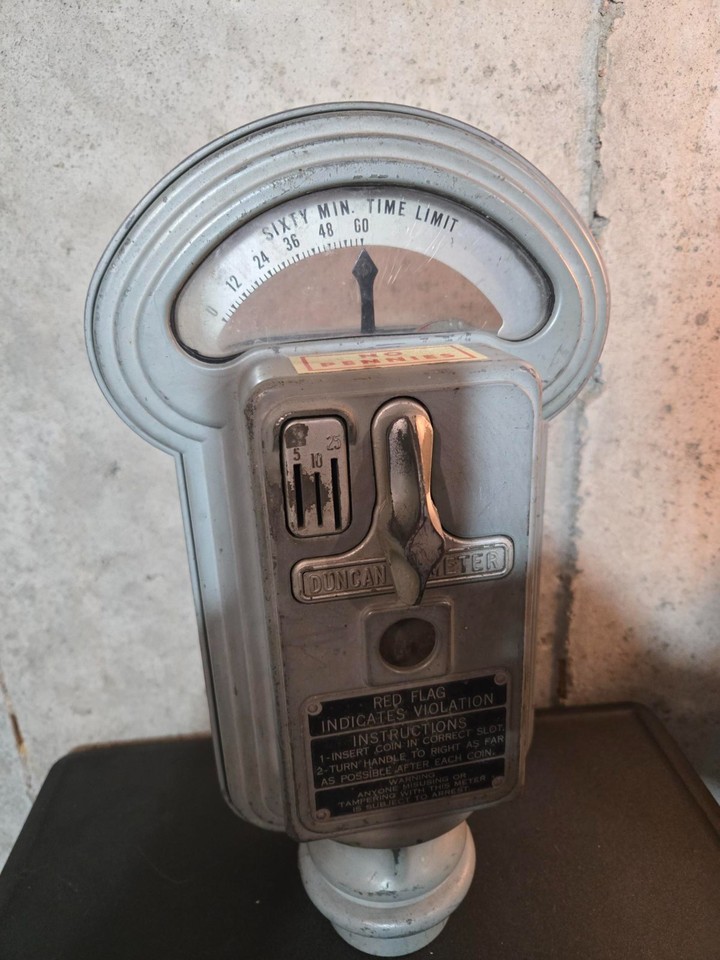 Vintage Duncan Miller Parking Meter 5, 10, 25 Cent. Missing back | eBay