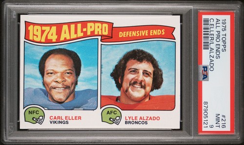 1975 TOPPS FOOTBALL #216 ALL PRO ENDS CARL ELLER LYLE ALZADO PSA 9 | eBay