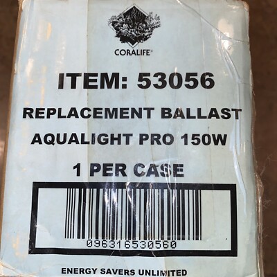 Coralife Aqualight 150 Watt HQI Metal Halide Ballast Only Item no ...