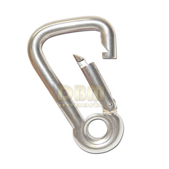 5 PC Marine Carabiner Clip Spring Snap Link Hook Eyelet 3/8" Stainless ...